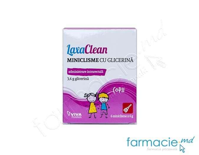 Cumpără Miniclisme cu Glicerina pt copii 3,4 g N6 LaxaClean la cel mai ...
